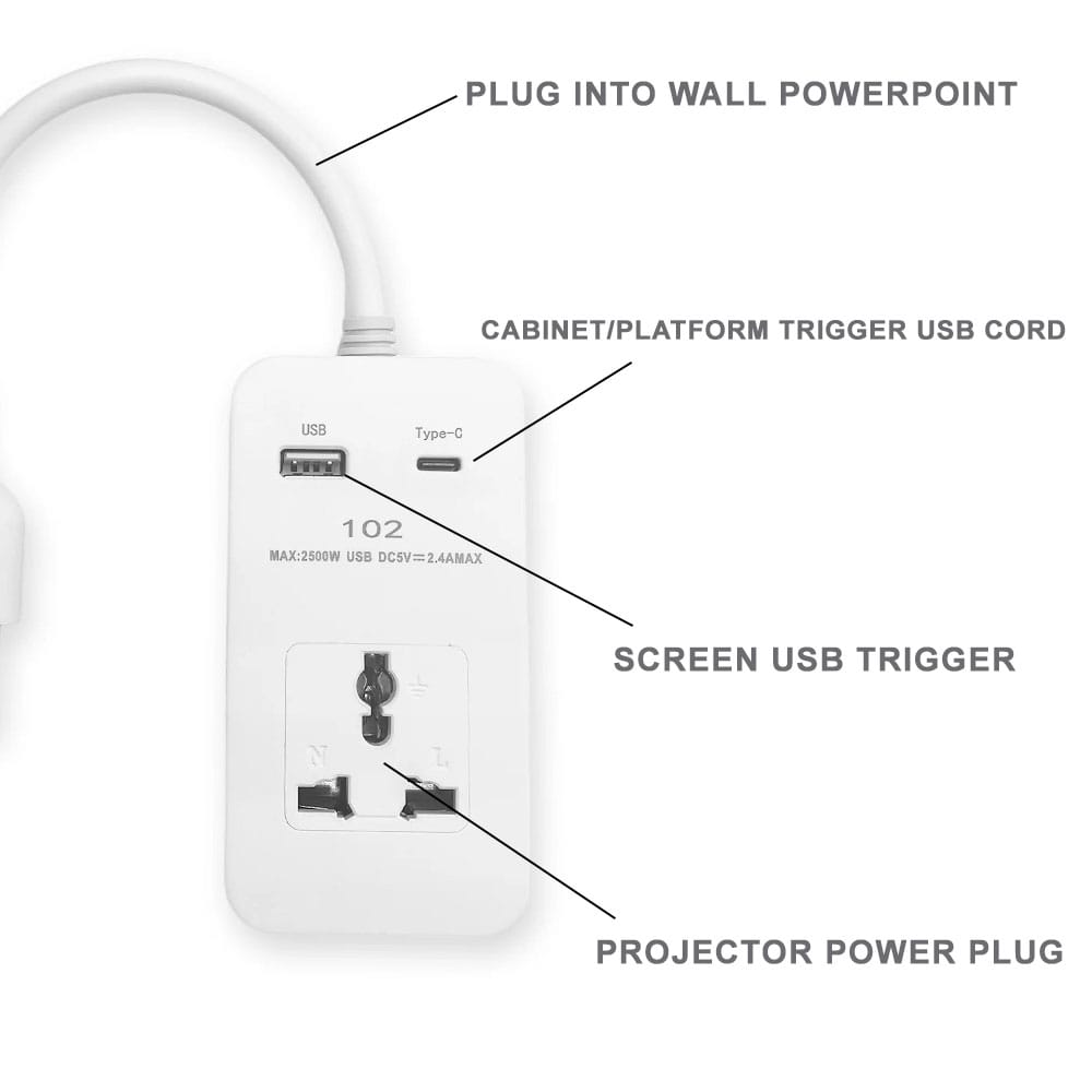 Wired Motorized Screen & Projector Cabinet Trigger - LUXE VISION